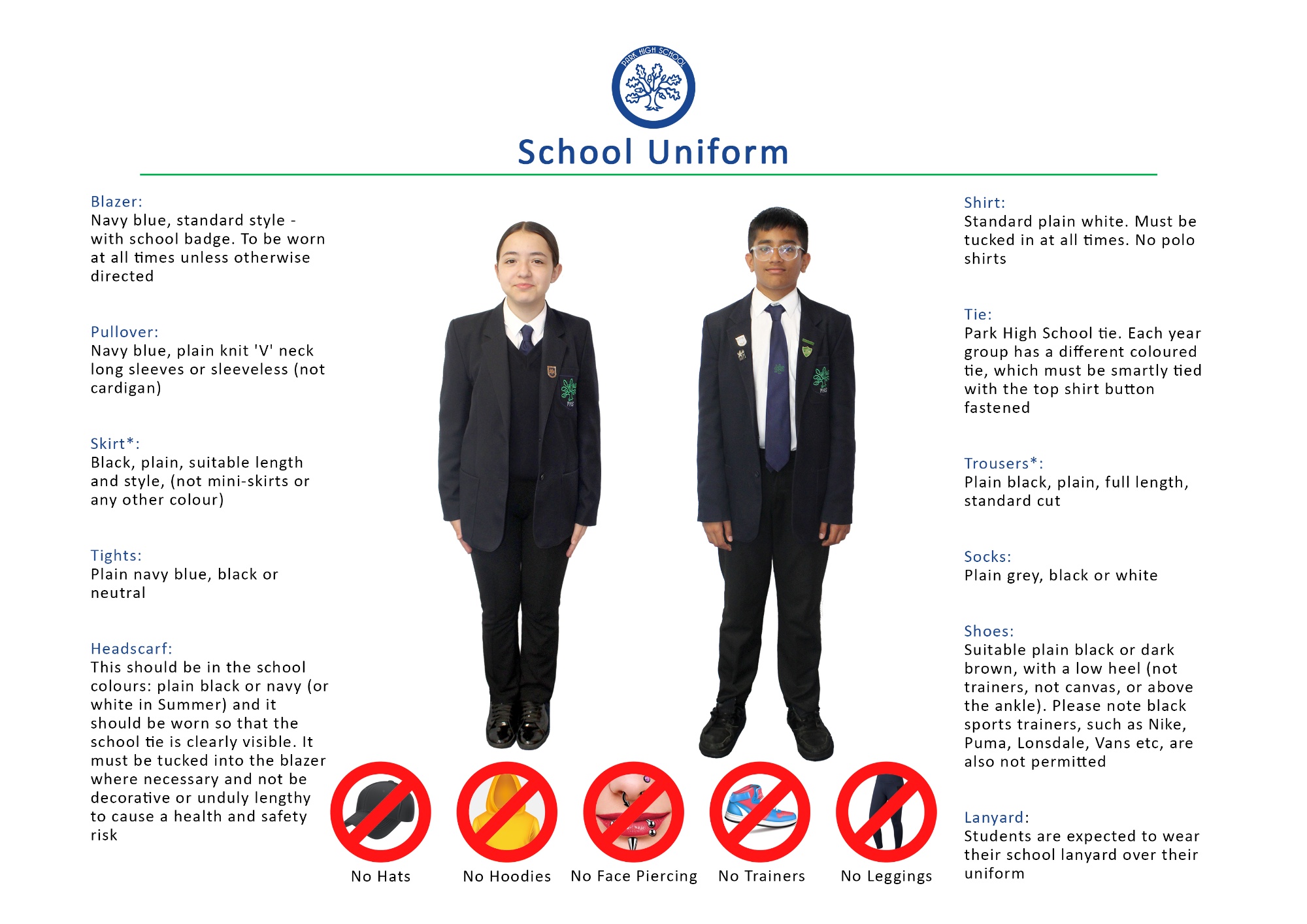 Park High School - School Uniform and Equipment